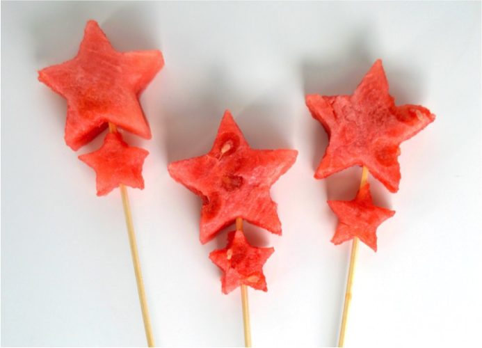 Watermelon Stars on a Stick - 4th of July Food - The DIY Lighthouse